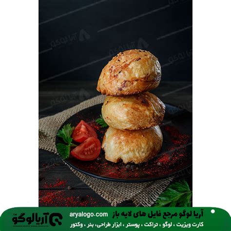 عکس همبرگر با کیفیت کد 169 آریا لوگو مرجع فایل های لایه باز