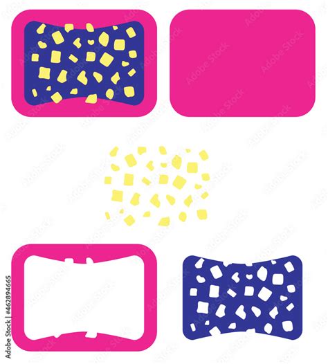 round cornered rectangle box bordered vector graphic in fuchsia pink