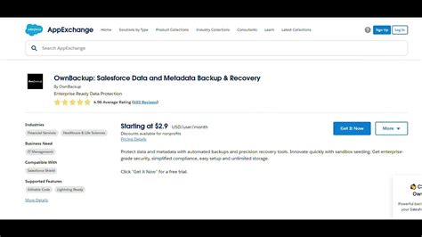 Ownbackup Salesforce Data And Metadata Backup And Recovery Youtube