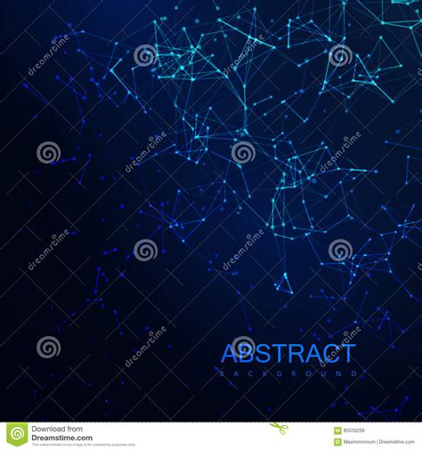 Plexus Lines And Particles Background Stock Vector Illustration Of