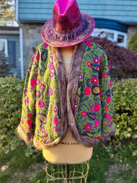 Faux Fur Bohemian Coat 08 Aga Boho Creations