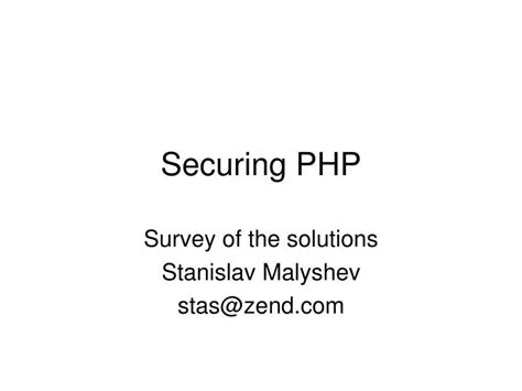 Ppt Securing Php Powerpoint Presentation Free Download Id 5202391