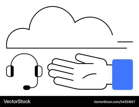 Cloud Computing Integration Customer Support Vector Image