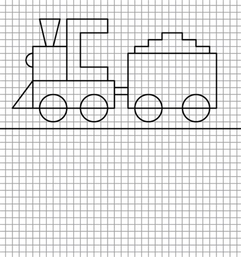 Рисунки по клеточкам для самых маленьких детей