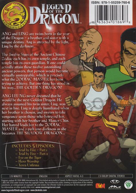 Legend Of The Dragon Vol 1 5 Episodes 120 Minutes On Dvd Movie