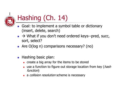 Ppt Hashing Ch 14 Powerpoint Presentation Free Download Id2416450