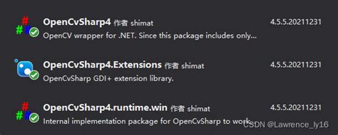 C Opencv笔记二——opencvsharp安装与测试using Opencvsharp Using Opencvsharp