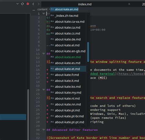 The Kate Text Editor Ui Improvements Kate