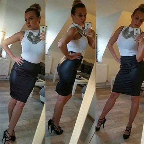 Lovely Ladies In Leather Miscellaneous Leather 13 Leather Pencil Skirts Part Three