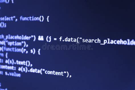 Programming Code Abstract Screen Of Software Developer Stock Image