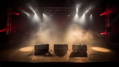 Disc Player Musical Instrument Concert Spotlight Performance Stage Decoration Pattern Powerpoint