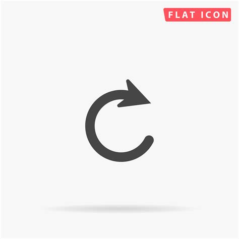 Refresh Arrow Flat Vector Icon Hand Drawn Style Design Illustrations Vector Art At