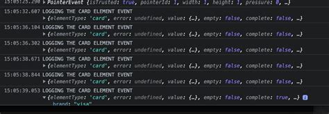 javascript how to listen to the input event of the stripe cardelement to determine if card is