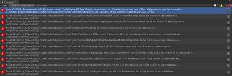 Unity错误——1error Cs1704 An Assembly With The Same Name `unityengineui