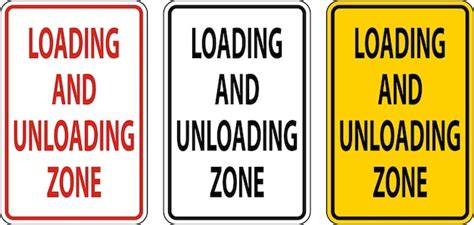 Premium Vector Loading And Unloading Zone Sign On White Background