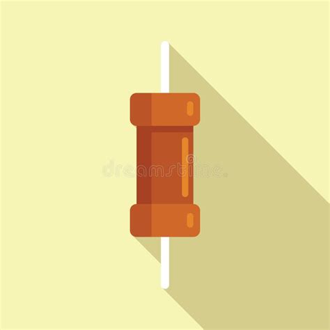 Microchip Resistor Icon Flat Vector Electric Circuit Stock Vector Illustration Of Tool