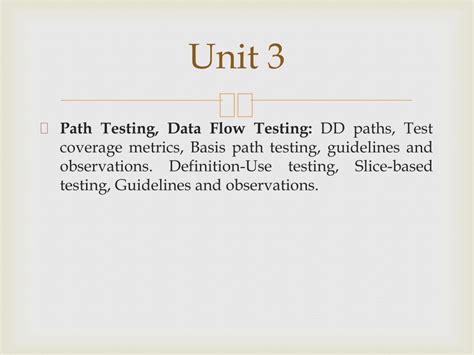 Ppt Path Testing Guidelines And Observations For Software Testing