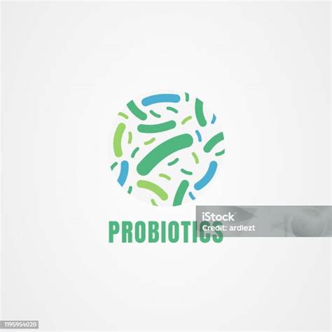 프로바이오틱스 박테리아 로고 벡터 유산 균 아이콘 벡터 디자인에 대한 스톡 벡터 아트 및 기타 이미지 디자인 로고