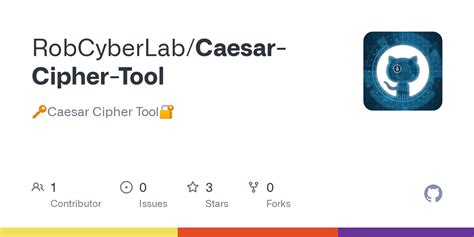GitHub RobCyberLab Caesar Cipher Tool Caesar Cipher Tool