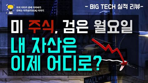 미국춘배s 주식 폭망 내 자산들은 이제 어디로feat 빅테크 실적 Youtube