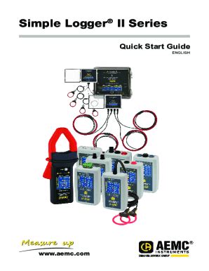 Fillable Online AEMC Simple Logger II Series Quick Start Manual Page 3 Fax Email Print PdfFiller