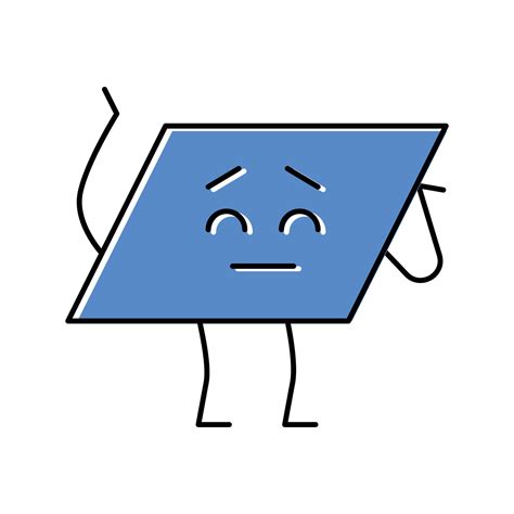 Parallelogram Geometric Shape Character Color Icon Vector Illustration 21163767 Vector Art At