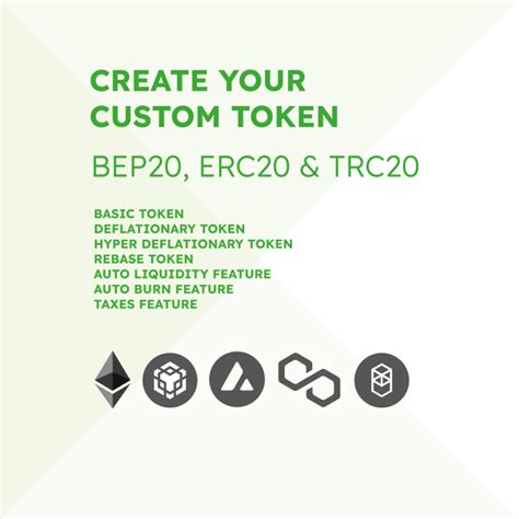 create a custom erc20 and bep20 token or smart contract by wealthyman1