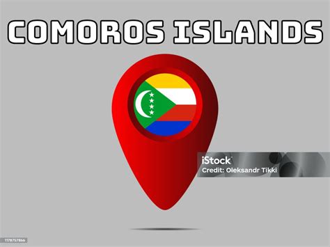 지리적 위치 Geotsag 핀 요소및 기호와 코모로 제도 국기 지도 장소 배치에 적합합니다 원래 색상과 비율 벡터 일러스트레이션 국가 세트 국가 관광명소에 대한 스톡 벡터