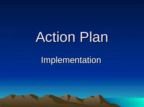 Ppt Action Plan Implementation Pbl In Rest Of The Departments By