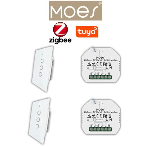 Pack 2 Zigbee Volet Roulant Interrupteur Sans Fil 3 Canaux Mr Caméras