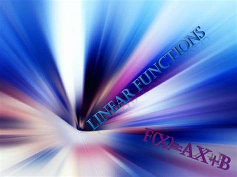 Linear Function Ppt