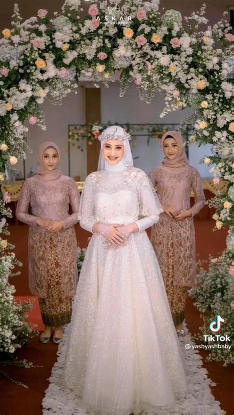Gaun Akad Nikah Muslim Baju Akad Nikah Muslim Pengantin Wanita Gaun Pengantin Muslim