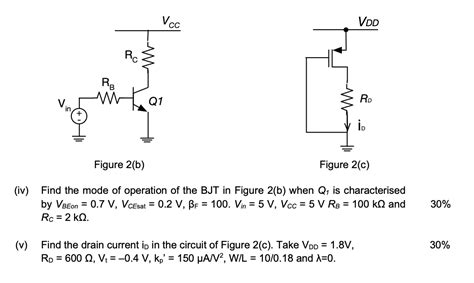 Solved Iv Find The Mode Of Operation Of The BJT In Figure Chegg Com