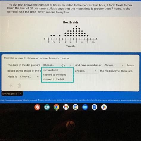 Free The Dot Plot Shows The Number Of Hours Rounded To The Nearest