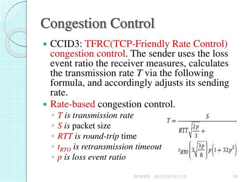 Ppt Dccp Transport Protocol With Congestion Control And