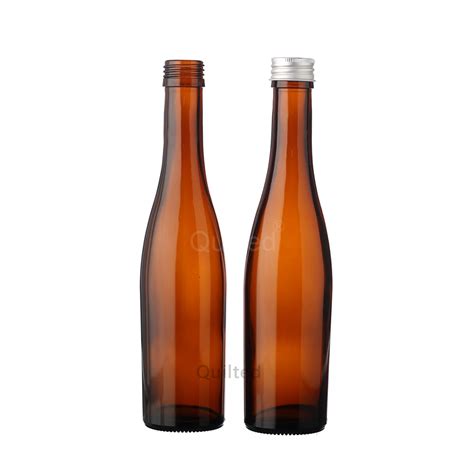 China 250 Ml Brown Color Liquor Glass Wine Bottle With Screw Manufacturer And Company Qlt