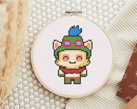 Kawaii Mini Teemo Cross Stitch Pdf Pattern Etsy