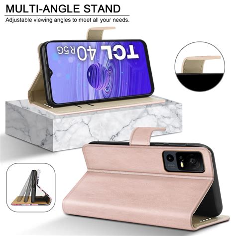 For Tcl 50 Se 505 501 306 403 405 Case Leather Wallet Phone Cover Screen Glass Ebay