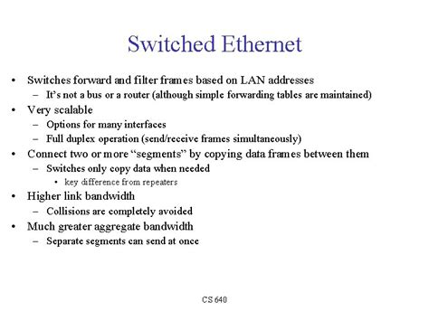 Ethernet Outline Multiple Access And Ethernet Intro Ethernet