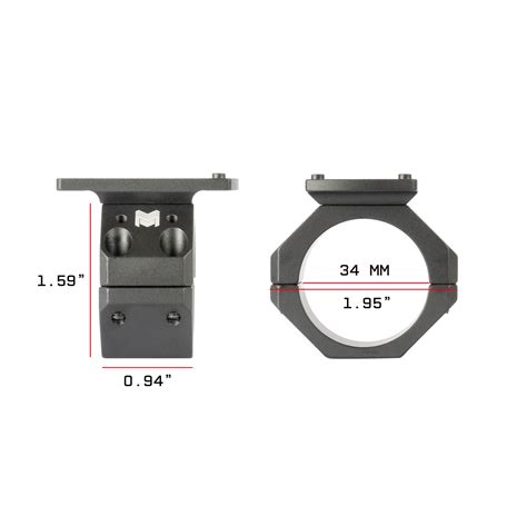 34mm Low Profile Piggyback Red Dot Ring Mount For Rifle Scopes Rmr 34mm Low Profile Piggyback Red Dot Ring Mount For Rifle Scopes Rmr