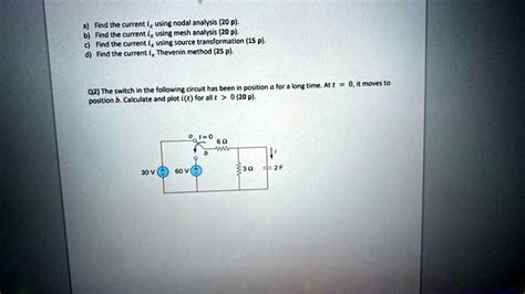 Solved Texts A Find The Current I Using Nodal Analysis 20 P B