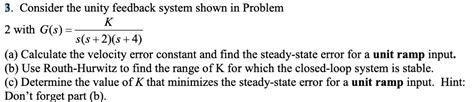 solved a calculate the velocity error constant and find