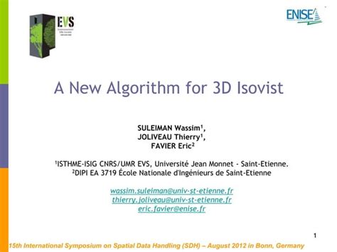 3d Isovist New Algorithm Pptx 3 D Graphics Computer Software And Applications
