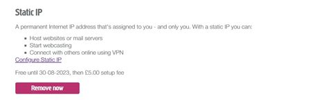 Charged For Static Ip Setup Should Have Been Fre Plusnet Community
