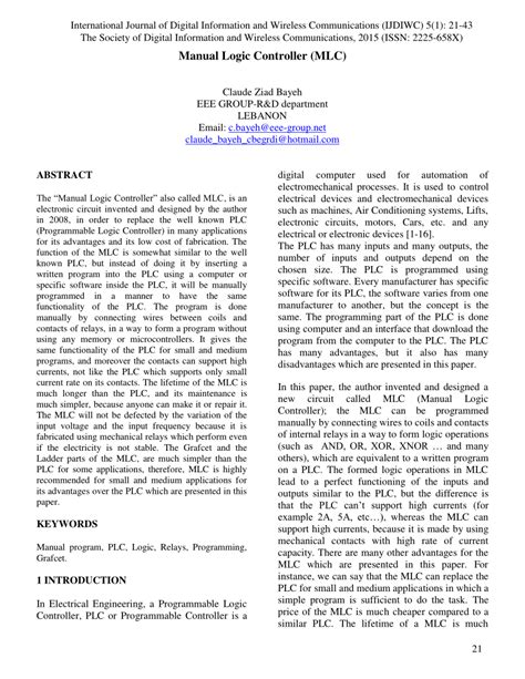 Pdf Manual Logic Controller Mlc