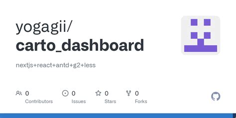 GitHub Yogagii Carto Dashboard Nextjs React Antd G Less