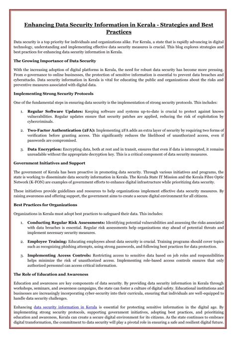 Ppt Enhancing Data Security Information In Kerala Strategies And Best Practices Powerpoint