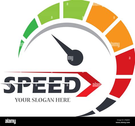 Speedometer Icon Logo Vector Illustration Stock Vector Image And Art Alamy