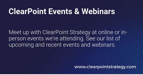 Events & Webinars | ClearPoint Strategy