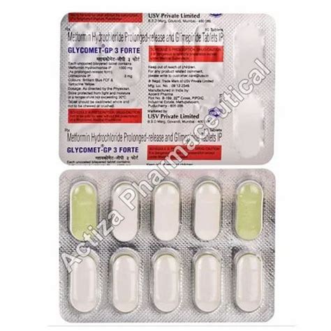 Glycomet Gp 3 Forte Tablet Packaging Size 10 0 Tablets In 1 Strip At ₹ 202 Box In Surat